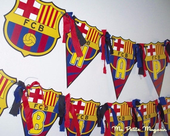 Free Shipping / FC Barcelona Birthday Banner Barcelona