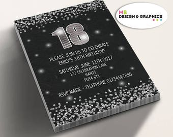 18th birthday invite | Etsy