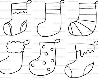 Stocking clip art | Etsy