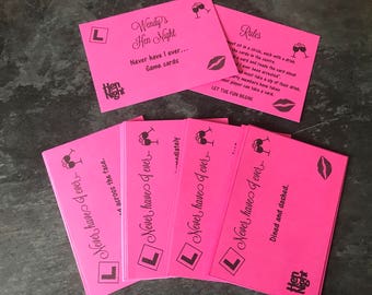 Hen Night Party Scavenger Hun Game Cards Girls Night Out