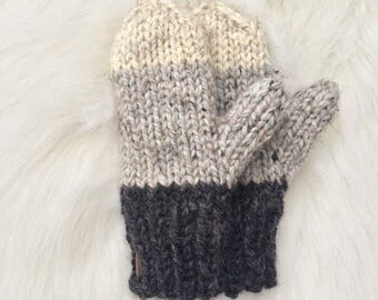 Knitted mittens | Etsy