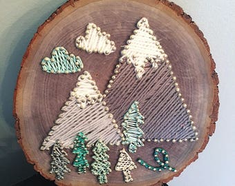 Mountain string art | Etsy