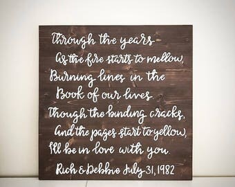 Song lyric signs | Etsy