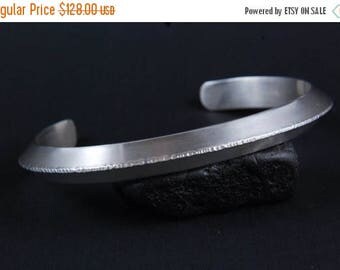 Heavy silver bangle | Etsy