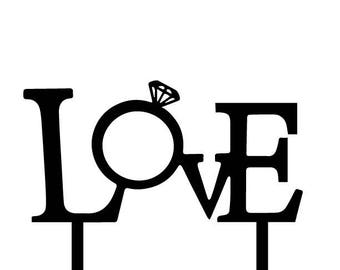 Love cake topper | Etsy
