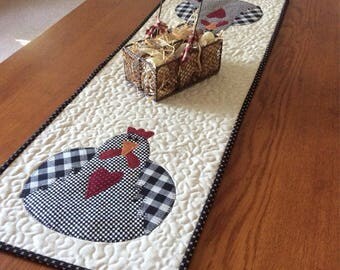 Rooster table runner | Etsy