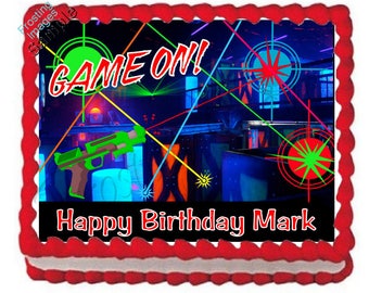 Laser tag cake | Etsy