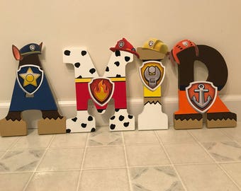 Paw patrol letters | Etsy