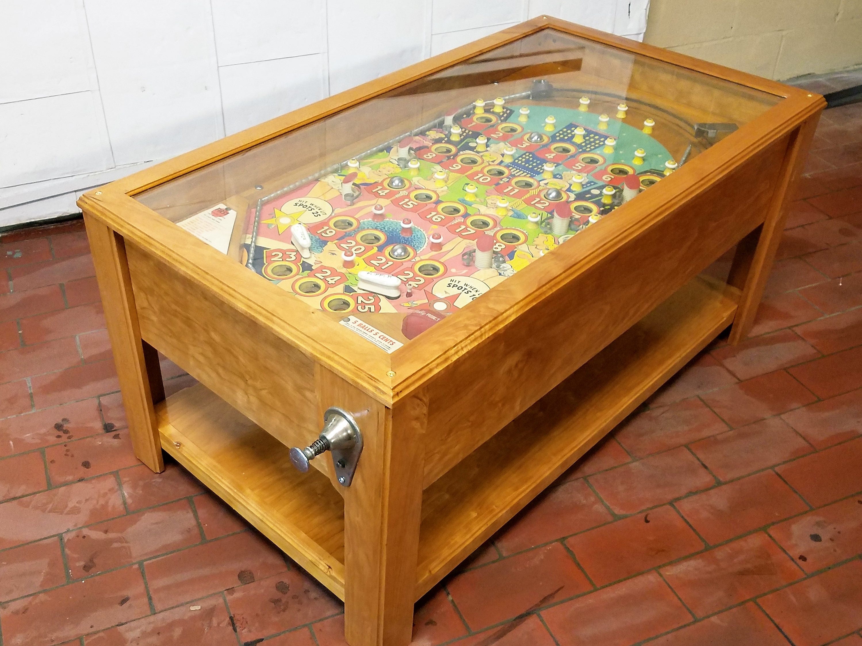 Pinball coffee table Pinball machine table Gaming coffee