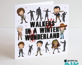 Walking dead card | Etsy