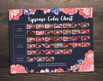 Color chart template | Etsy
