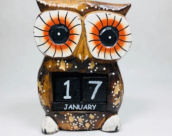 Owl calendar | Etsy