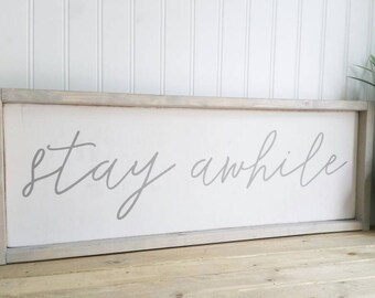 Stay awhile | Etsy