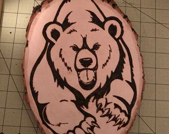 Bear wood burning | Etsy