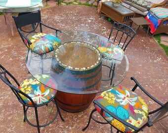 Wine barrel table | Etsy