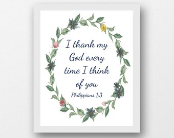 Philippians 1 3 | Etsy