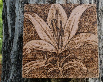 Flowers pyrography | Etsy