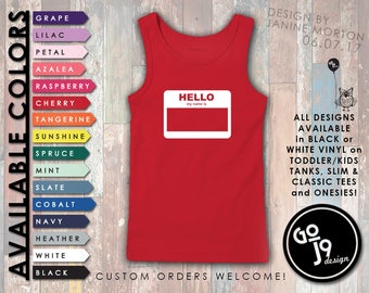 Hello my name is sticker | Etsy