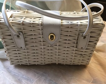 White straw bag | Etsy