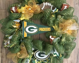 Packers wreath | Etsy