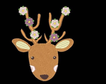 Deer embroidery | Etsy