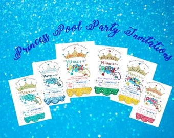 Princess pool party | Etsy