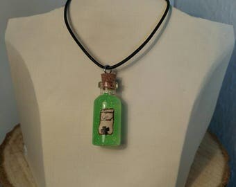 Liquid Luck Glass Bottle Necklace Good Luck Charm Magic