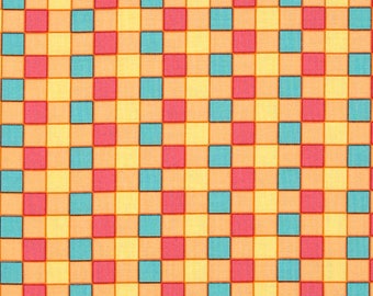 Teal yellow fabric | Etsy