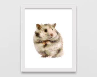 Hamster print | Etsy