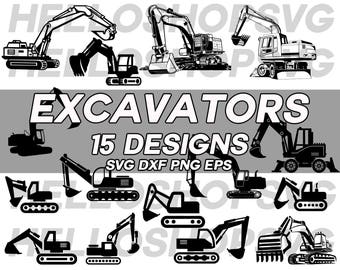 Excavator svg file | Etsy