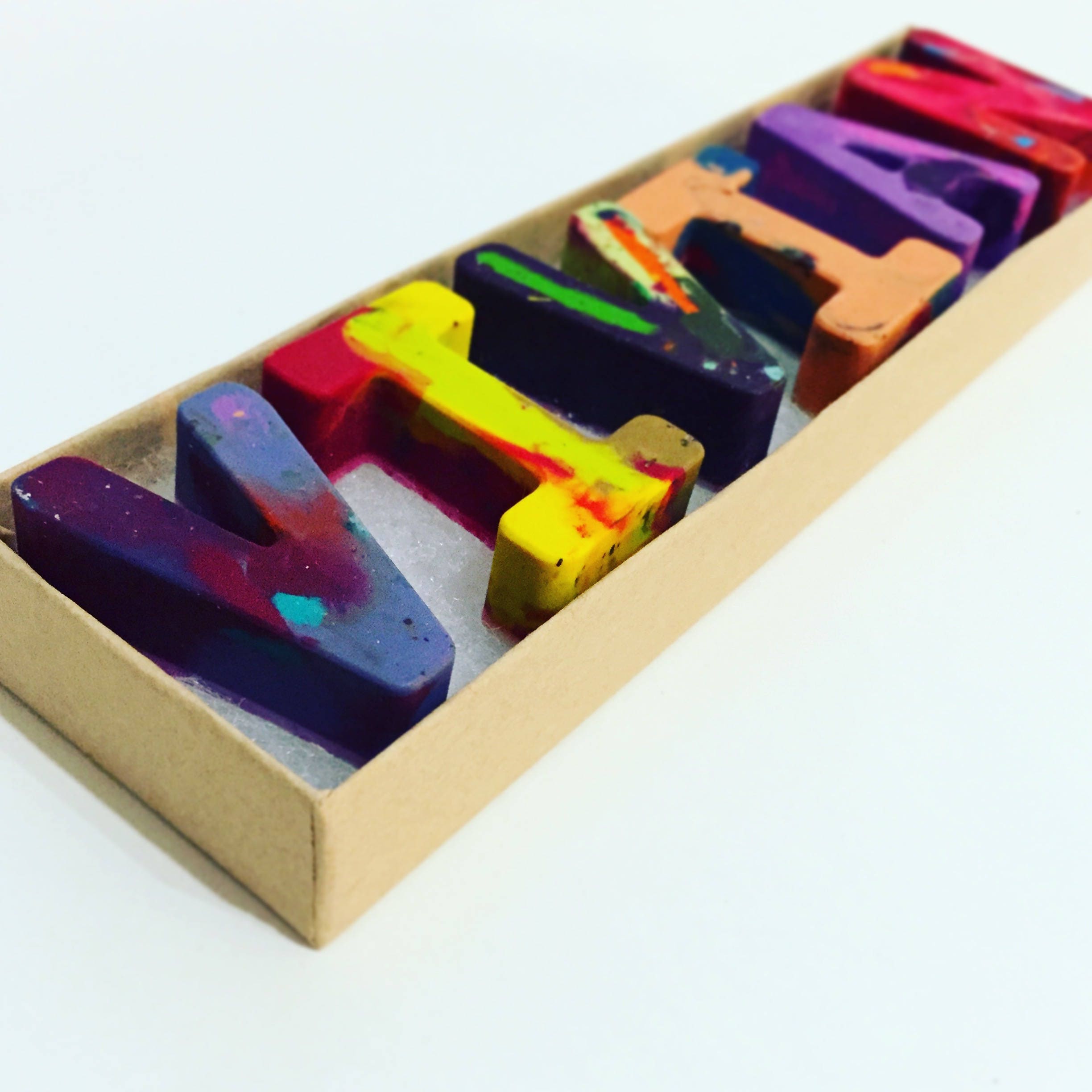 Kids NAME Crayons Recycled Crayon Set Custom Alphabet Name