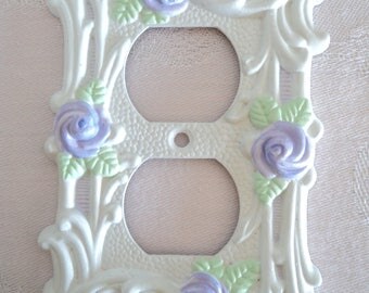 Pink Rose Light Switch Plate Cover