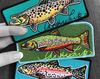 Fishing patch | Etsy