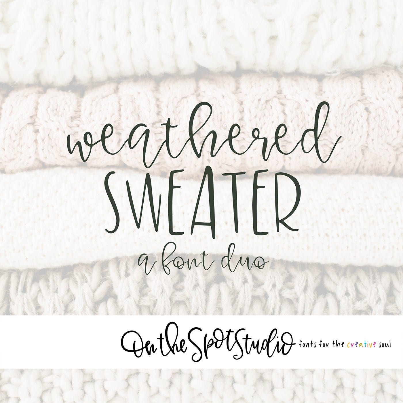 WEATHERED SWEATER / font duo / script font / calligraphy font