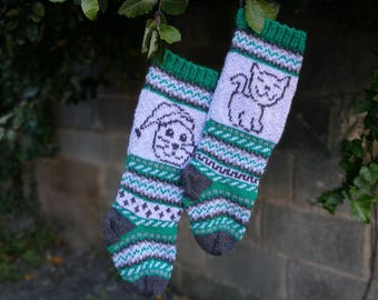 Pattern Fair Isle Christmas Stockings Gingerbread Man and