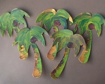 Palm Island II Palm Trees Island Painting 11x15 Original