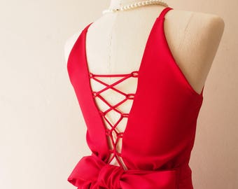 Red prom dress | Etsy