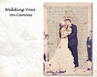 Wedding Vow Canvas Wedding Song Canvas Wedding Vows Framed