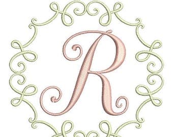 Flourish monogram | Etsy