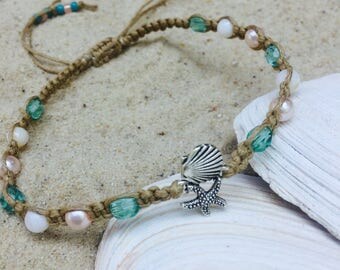 Shell anklet | Etsy
