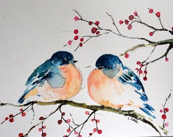 Original Watercolor Paintings par ArtCornerShop sur Etsy