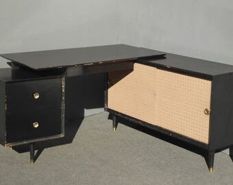 L shaped desk | Etsy