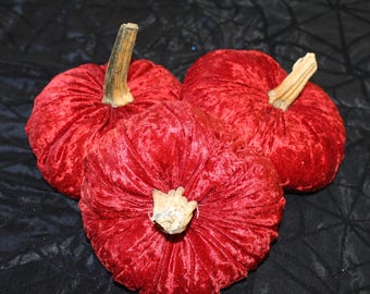 Velvet pumpkins | Etsy