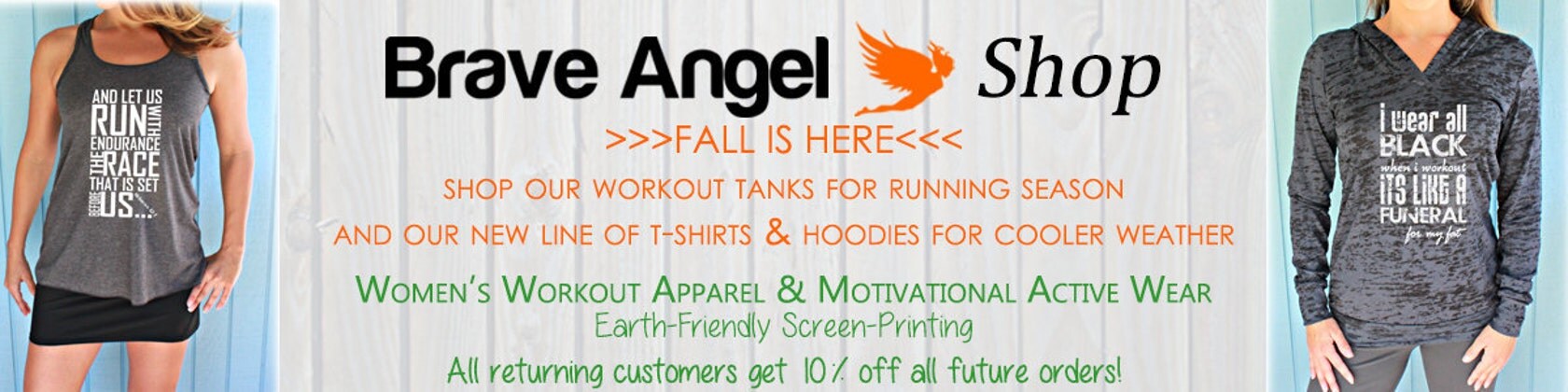 Women's Workout Tank Tops T-Shirts & Fitness by BraveAngelShop