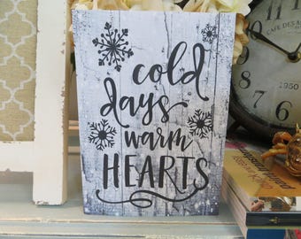 Winter wood sign | Etsy