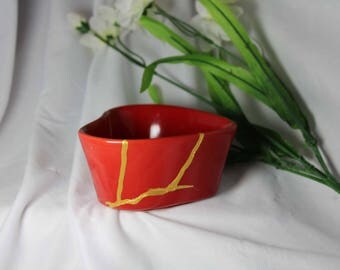 Kintsugi heart | Etsy