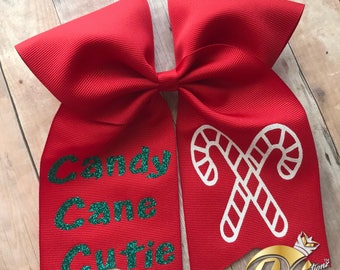 Candy cane bow | Etsy
