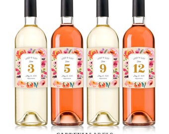 Custom Wine Table Numbers Seating Charts Seating Chart Names