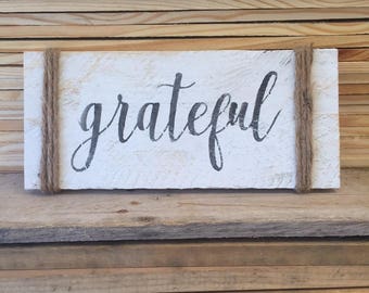 Grateful sign | Etsy