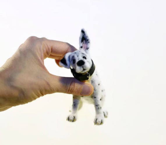 Made to order Miniature dog Miniature sculpture Felted dog